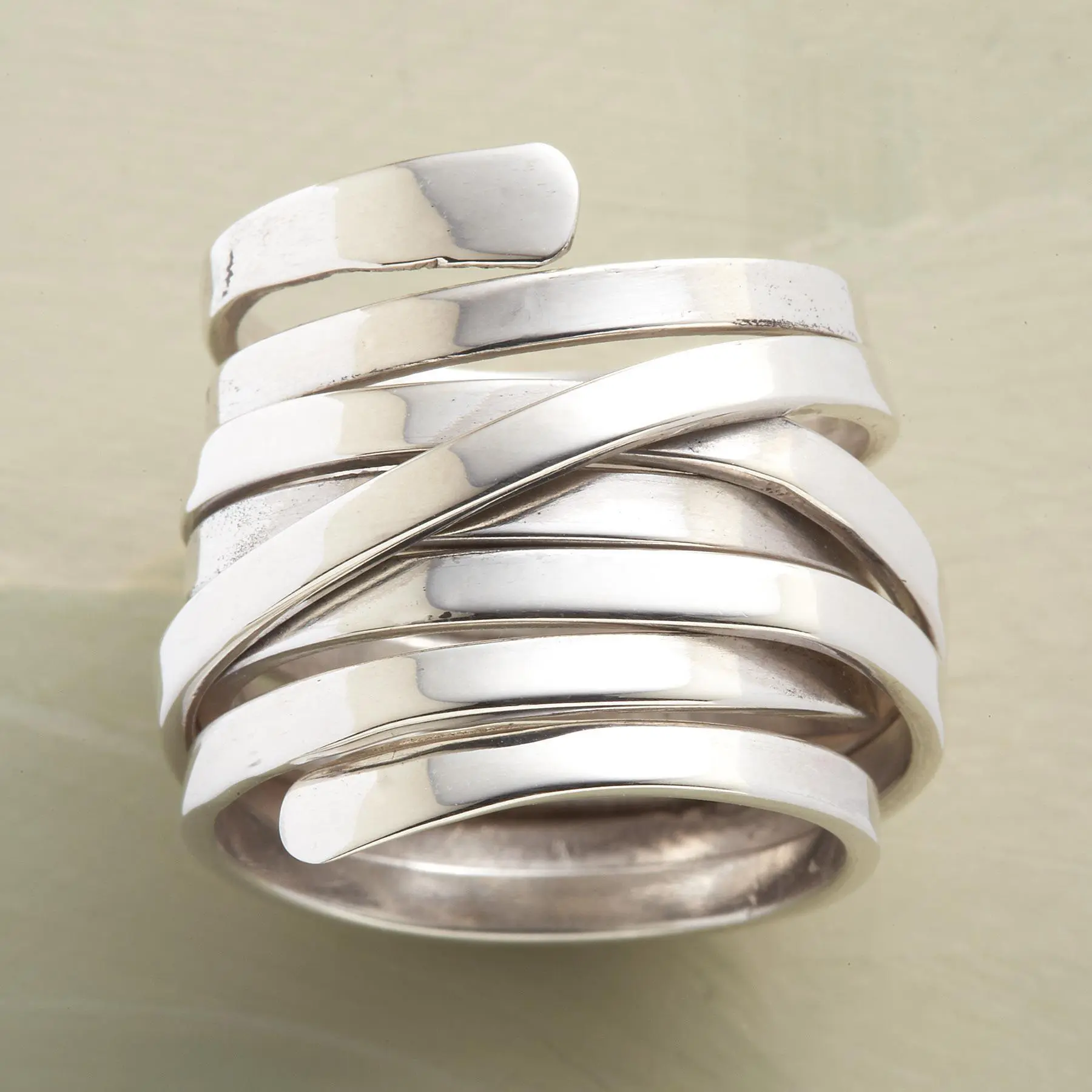 Bliss - Vintage Thick Layer Silver Ring – Omelia&Oliver Jewels